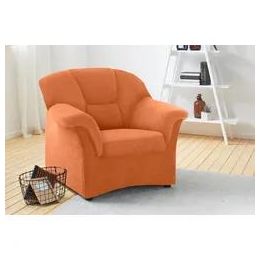Sessel DOMO collection "Sarafina zeitlos und elegant, bequem", orange (terrakotta), B:102cm H:83cm T:81cm, Luxus-Microfaser (92% Polyester, 8% Nylon);Microfaser PRIMABELLE (100% Polyester);Microfaser PRIMABELLE (100% Polyester) / Struktur (90% Polyester; 10% Polyacryl), Sessel, Polstersessel, wahlweise mit Federkern
