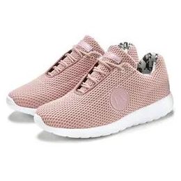 Sneaker Lascana ACTIVE, Damen, Gr. 37, rosa (hellrosa), Obermaterial: 100% Textilmaterial. Futter: 100% Textilmaterial. Decksohle: 100% Textilmaterial. Laufsohle: 100% Synthetik, unifarben, Schuhe, mit Wohlfühlinnensohle, Schnürhalbschuh, Freizeitschuh VEGAN