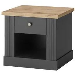 Nachtkommode Home Affaire "WESTMINSTER", grau (grau dunkel), B:50cm H:46cm T:40cm, Sideboards, mit 1 Schublade, exclusiv by Otto