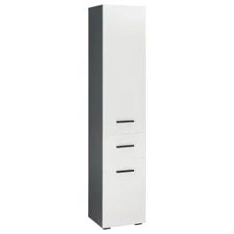 Hochschrank Inosign "Skara", grau (anthrazit, weiß), B:38cm H:180cm T:35cm, Spanplatte, Schränke, 3 verstellbaren Einlegeböden hinter den Türen, Breite 38cm, Höhe 180cm