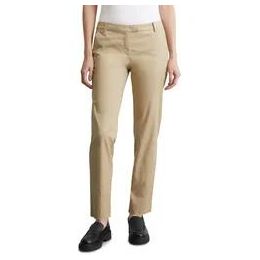 Marc O'Polo Chinohose MARC O'POLO "aus elastischem Baumwoll-Twill", Damen, Gr. 32, Normalgrößen, braun (tall teak), Twill, Obermaterial: 97% Baumwolle, 3% Elasthan, unifarben, slim fit normal, Hosen
