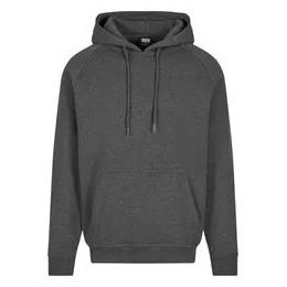 Sweatshirt Urban Classics "Urban Classics Herren Blank Hoody", Herren, Gr. S, grau (charcoal), 65% Baumwolle, 35% Polyester, unifarben, Sweatshirts