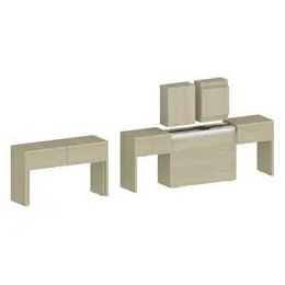 Sitzgruppe Inosign "Praktika", beige (ulme,), B:290cm H:45cm T:25cm, FSC-zertifizierter Holzwerkstoff, Sitzmöbel-Sets, Essbank, Je Bank ausziehbar bis 290 cm