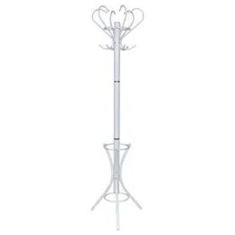 Kleiderständer, weiß, H:178cm T:47cm Ø:47cm, Metall, HOFMANN LIVING AND MORE, Garderobenständer, Garderobenständer