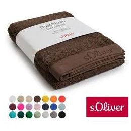 Duschtuch s.Oliver "s.Oliver, Premium Qualität, 600 gr/m2, auch als Sets erhältlich", braun, B:70cm L:140cm, Walkfrottier, Baumwolle, Handtücher, große Farbauswahl, auch als Handtuch, Waschhandschuh, Gästetuch