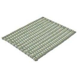 Badematte Kleine Wolke "Loop", grün (maledivia), H:12mm, Baumwolle, Polyester, Badematten, Badteppich, weiche Chenillequalität, gestreift, handgewebt