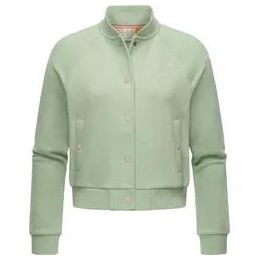 Bomberjacke Ragwear "Simonette", Damen, Gr. XXXL(46), grün, Material: 70% Baumwolle, 30% Polyester, gerade hüftlang, hoch geschlossener Ausschnitt, Ärmel ohne Ärmelschlitz Rippstrickbündchen, Jacken, stylische Damen Collegejacke für den Übergang