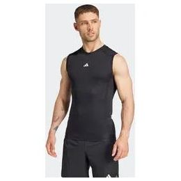 Tanktop Adidas PERFORMANCE "TF C SL TEE", Herren, Gr. XL, schwarz, Obermaterial: 83% Polyester, 17% Elasthan, Tops