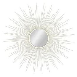 Dekospiegel LEONIQUE "Dekospiegel", gold (goldfarben), T:3cm Ø:70cm, Glas, Metall, Spiegel, Wandspiegel, Ø 70cm, aus Metall, gold