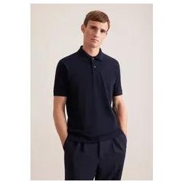 Poloshirt Seidensticker "Regular", Herren, Gr. L, blau (navy), 100% Baumwolle, unifarben, regular fit, Shirts, Polo Uni