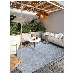 Villeroy & Boch Outdoorteppich VILLEROY & BOCH "Georgette", grau, B:160cm H:4mm L:230cm, Polyester, Teppiche, Outdoorteppich, In-& Outdoor, Flachgewebe, wetterfest, Terrasse, Balkon, modern, Trend