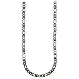Edelstahlkette "Schmuck Geschenk Edelstahl Halsschmuck Figarokette", schwarz, ANISTON JEWELRY & WATCHES, Halsketten, Damen, Edelstahl, L: 55 B: 6,6mm, B:6,6mm