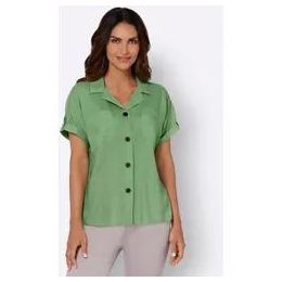 Kurzarmbluse Inspirationen, Damen, Gr. 40, grün (apfel), 100% Viskose, unifarben, Blusen