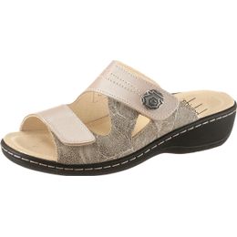 Belvida Damen Pantolette taupe-bedruckt Gr&ouml;&szlig;e 42