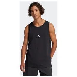 Tanktop Adidas SPORTSWEAR "M SL TANK", Herren, Gr. S, schwarz-weiß (schwarz, weiß), Obermaterial: 100% Baumwolle, Rundhals, Tops