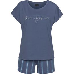 Damen Shorty blau-gestreift Gr&ouml;&szlig;e 32/34