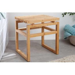 Riess Ambiente Design Sitzhocker LAGOON SPA 40cm Bambusholz Badhocker Riess-Ambiente Natur