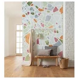 Fototapete Komar "Komar Vlies Fototapete - City Map - Größe 150 x 250 cm", lila (modern), L:2,5, Vlies, Tapeten