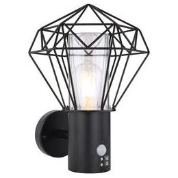 Globo LIGHTING LED Außen-Wandleuchte "HORACE", schwarz, 1 Stk., Leuchten, Außenleuchte, Garten, Terrasse, Metallgeflecht, IP44