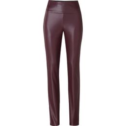 CR&Eacute;ATION L Damen Lederimitathose mit angerauter Innenseite burgund Gr&ouml;&szlig;e 40
