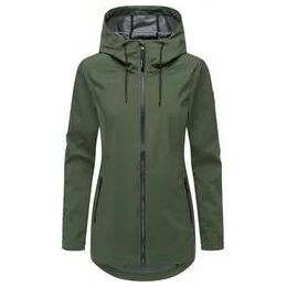 Kurzmantel Ragwear "Zuzka Sport", Damen, Gr. XL (42), grün (olivgrün), Obermaterial: 100% Polyester, Innenfutter: 100% Polyester, Basic, tailliert Po-bedeckend, hoch geschlossener Ausschnitt, Ärmel ohne Ärmelschlitz elastischer Bund mit innenliegendem Gummizug, Mäntel, Wasserdichter kurzer Übergangsmantel für Damen