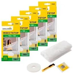Fliegengitter-Gewebe Schellenberg "Insektenschutz und Mückenschutz für Fenster ohne bohren", weiß (rahmen: weiß gewebe: weiß), B:150cm H:180cm, Insektenschutzgitter, inkl. Befestigungsband, 150 x 180 cm, anthrazit und weiß
