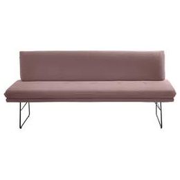 K+w Komfort & Wohnen Polsterbank K+W KOMFORT & WOHNEN, rosa (altrose), B:195cm H:87cm T:65cm, Sitzbänke, Spitzkissenoptik, Sitzsteppung, hoher Sitzkomfort, in 2 Größen wählbar