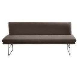 K+w Komfort & Wohnen Polsterbank K+W KOMFORT & WOHNEN, braun (dunkelbraun), B:195cm H:87cm T:65cm, Sitzbänke, Spitzkissenoptik, Sitzsteppung, hoher Sitzkomfort, in 2 Größen wählbar