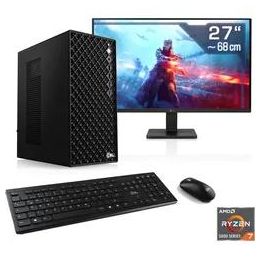 CSL PC-Komplettsystem "Mystic V24105", Energieeffizienz: E (A-G), schwarz, Microsoft Windows 11 Home (64 Bit), 16 GB RAM 1.000 GB SSD, Computer_Komplettsysteme