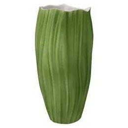 Tischvase Kaiser Porzellan "Spirulina", grün, H:20cm Ø:10cm, Biskuitporzellan, Vasen, Vase aus Biskuit-Porzellan, im zeitlosen Design, Höhe ca. 20 cm