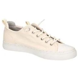 Slip-On Sneaker Mustang SHOES, Damen, Gr. 39, beige (creme), Textil, Schuhe, Slipper, Schlupfschuh, Freizeitschuh mit farbiger Sohleneinfassung