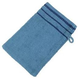 Gözze Waschhandschuh GÖZZE "Berlin", blau (petrol), B:17cm L:24cm, Frottier, Handtücher