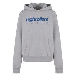 Mister Tee Kapuzensweatshirt MISTERTEE "MisterTee Highrollers Oversize Hoody", Herren, Gr. M, grau (erdgrau), 100% Baumwolle, bedruckt, Sweatshirts