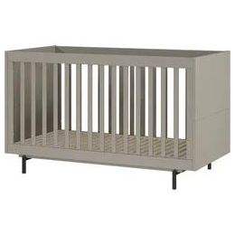 Babybett Germania "Tomino", grau (steingrau), B:144cm H:87cm T:75cm, Massivholz, Spanplatte, Stahl, Babybetten, inkl. Umbauseiten, B/H/T 144/87/75 cm, belastbar bis 100 kg