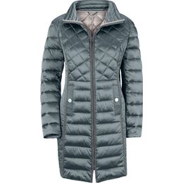 CR&Eacute;ATION L Damen Winterjacke in Changeant-Qualit&auml;t, leicht schimmernd aqua Gr&ouml;&szlig;e 26