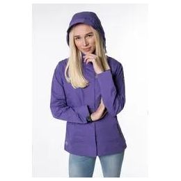 Outdoorjacke DEPROC ACTIVE "CAMBRIDGE WOMEN", Damen, Gr. 44L, lila, 100% Polyester, mit Gummizug,mit verstellbarem Klettverschluss, Jacken, auch in Großen Größen erhältlich
