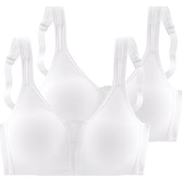 Petite Fleur Damen Soft-BH 2xweiß Größe 85F