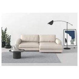 Ecksofa Trendmanufaktur "Bourbon", grau (dove), B:250cm H:84cm T:176cm, 100% Polyester, Sofas, mit extra hohem Sitzkomfort, auch in Cord erhältlich