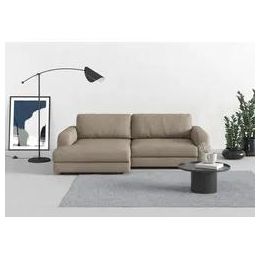 Ecksofa Trendmanufaktur "Bourbon", braun (schlamm), B:250cm H:84cm T:176cm, 100% Polyester, Sofas, mit extra hohem Sitzkomfort, auch in Cord erhältlich