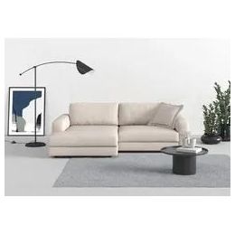 Ecksofa Trendmanufaktur "Bourbon", grau (dove), B:250cm H:84cm T:176cm, 100% Polyester, Sofas, mit extra hohem Sitzkomfort, auch in Cord erhältlich