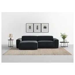 Ecksofa Trendmanufaktur "Braga, mit hochwertigem Kaltschaum, L-Form, in Cord erhältlich", grau (anthrazit), B:255cm H:72cm T:160cm, 88% Polyester, 12% Polyacryl, Sofas, modernes Sofa, Couch mit hohem Sitzkomfort, 255/72/160 cm (B/H/T)