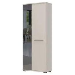 Garderobenschrank Places of Style "Opera, Kleiderschrank", beige (kaschmirfarbe), B:76cm H:194cm T:36cm, Kunststoff, MDF, Metall, Spanplatte, Schränke, UV-lackiert, hochwertige Beschläge, Soft-Close Funktion