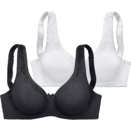 Nuance Damen Minimizer-BH wei&szlig;+schwarz Gr&ouml;&szlig;e 80F