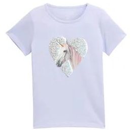 T-Shirt Tom Tailor, Mädchen, Gr. 92/98, lila (happy lila), Single Jersey, Obermaterial: 100% Baumwolle, regular fit, Shirts