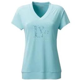 Funktionsshirt LPO "Damen Funktionsshirt Brietta", Damen, Gr. 44L, blau (aquarelle), Wirkware: Jersey fabric - 90% PES, 10% EL, Shirts