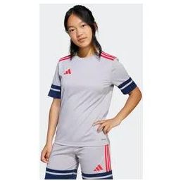 Fußballtrikot Adidas PERFORMANCE "SQUA25 JSY Y", Kinder, Gr. 116, rot (glory grau, team navy blau 2, pure ruby), Obermaterial: 100% Polyester, Rundhals, Trikots