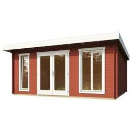 Gartenhaus Lasita Maja "DORSET", rot (schwedenrot), Fußboden im Gartenhaus, Massivholzdach, Holzwerkstoff, Gartenhäuser