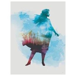 Bild Komar "Frozen Anna Aquarell", bunt (farbe bild(er): bunt), B:30cm H:40cm, Holz, Papier, Bilder, Wandbild zur Dekoration im Kinderzimmer - ohne Rahmen