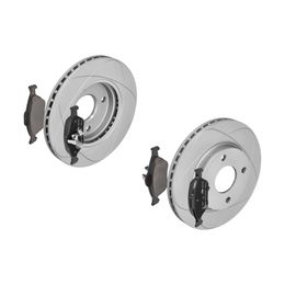 ATE Bremsensatz-Vorderachse PowerDisc / Standard Bremsensatz, Scheibenbremse vorne rechts links bel&uuml;ftet 258mm f&uuml;r TOYOTA MAZDA FORD 1E10-33-23Z 13236