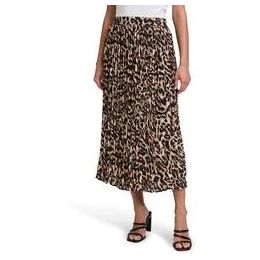 Maxirock Betty Barclay "Damen Plisseerock mit Gummizug", Damen, Gr. 40, schwarz (schwarz, beige), Obermaterial: 100% Polyester., figurumspielend lang, Röcke